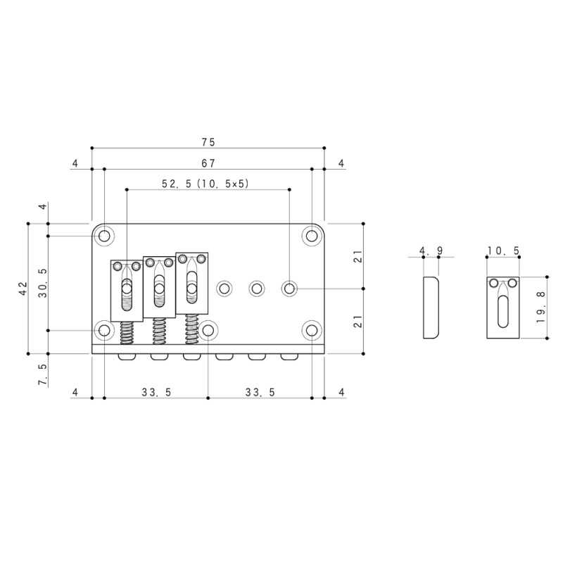 Lockbridge bridge and tailpiece